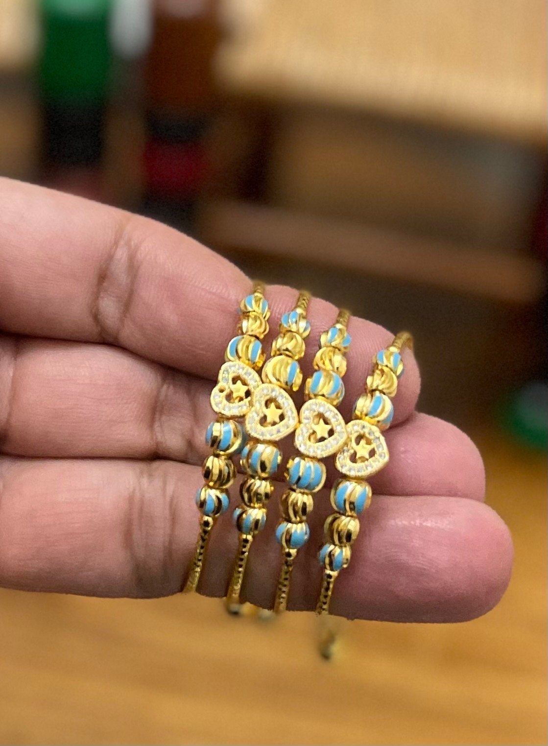 Children Gold Bangles, Bangles for Kids, Adjustable Bangles, Small Size ...