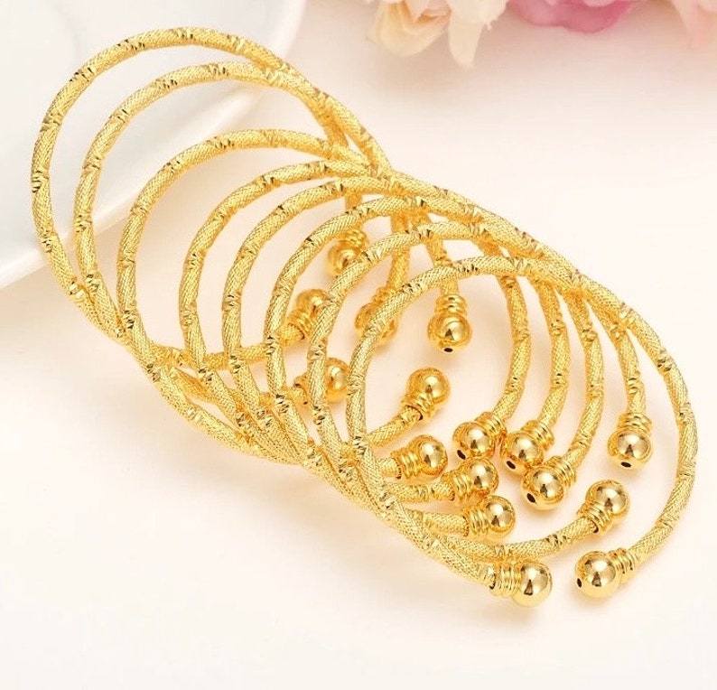 Gold Bangles for Girls, Gold Bangles for Kids, Small Size Bangles ...