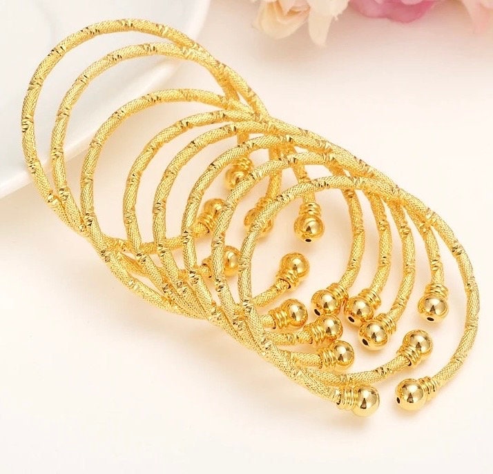 Gold Bangles for Girls, Gold Bangles for Kids, Small Size Bangles ...