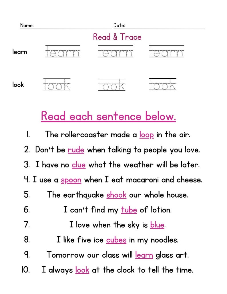 Word Packets. I Create, You Print. Simple and Easy. All Letter Sounds ...