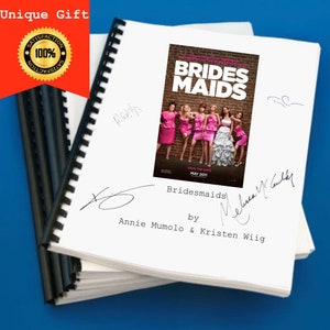 Bridesmaids Movie Script Screenplay Gift for Film Buffs Gift for Movie ...