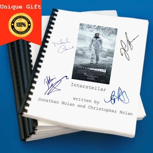 Interstellar Movie Script Gift for Film Buffs Gift for Movie Lovers ...