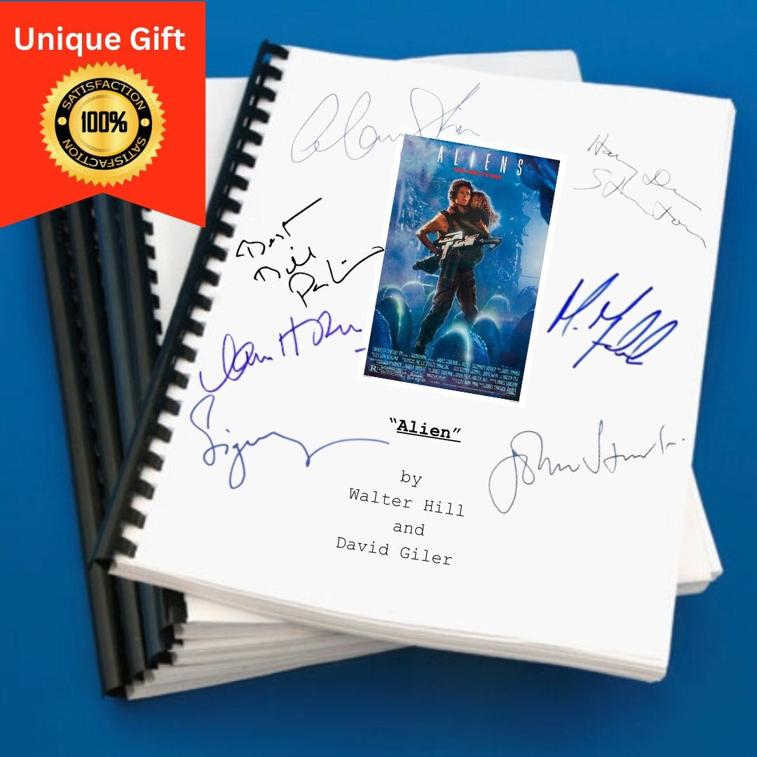 Aliens Movie Script Gift for Friends Screenplay Gift for Movie Lovers ...