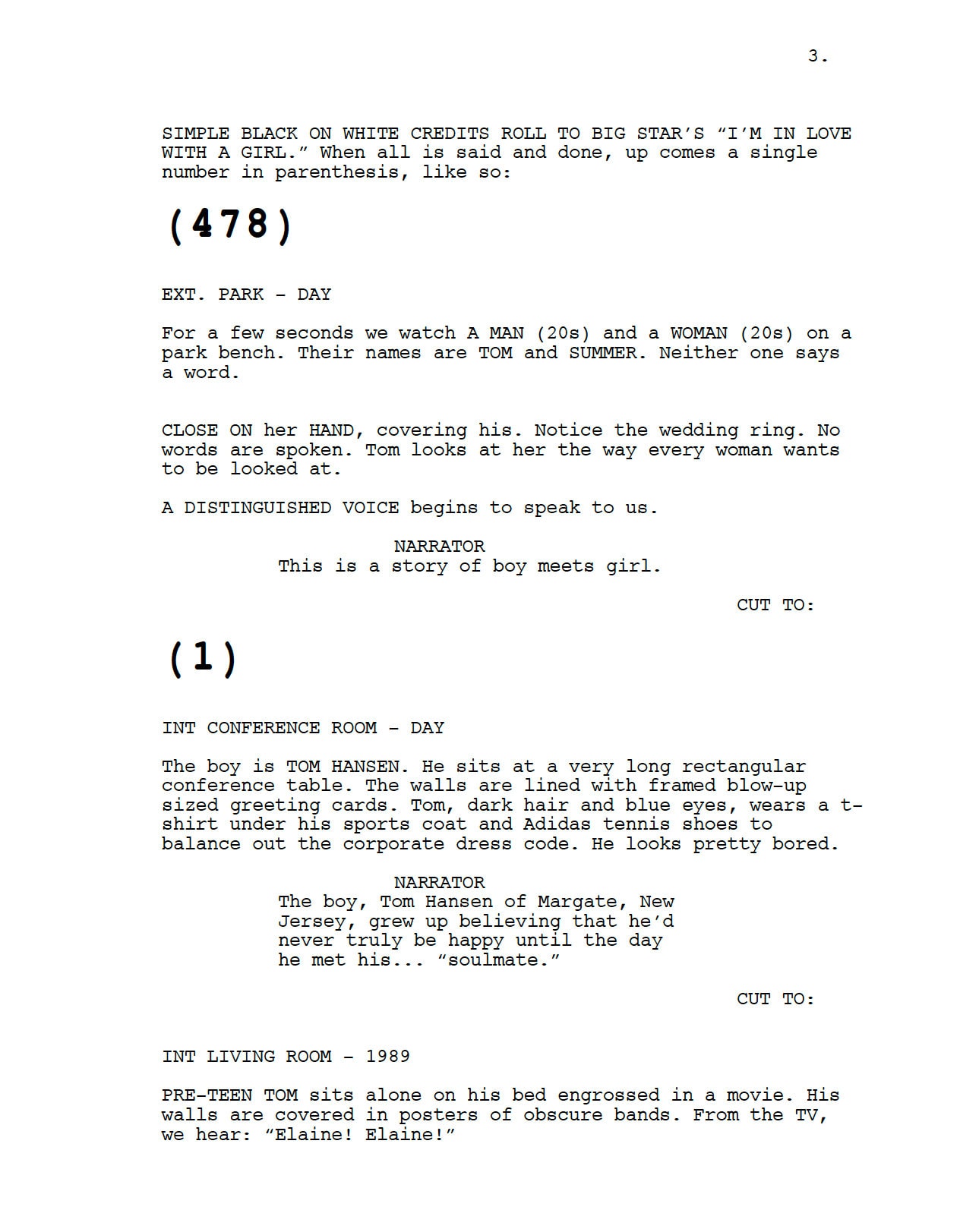500 Days of Summer Movie Script Screenplay Gift for Friends Birthday ...
