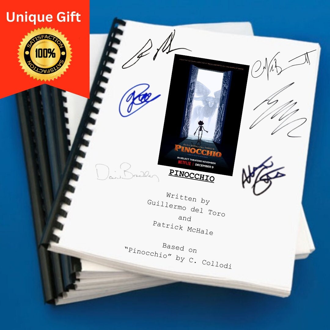 Pinocchio Guillermo Del Toro Movie Script Gift for Film Buffs Gift for ...