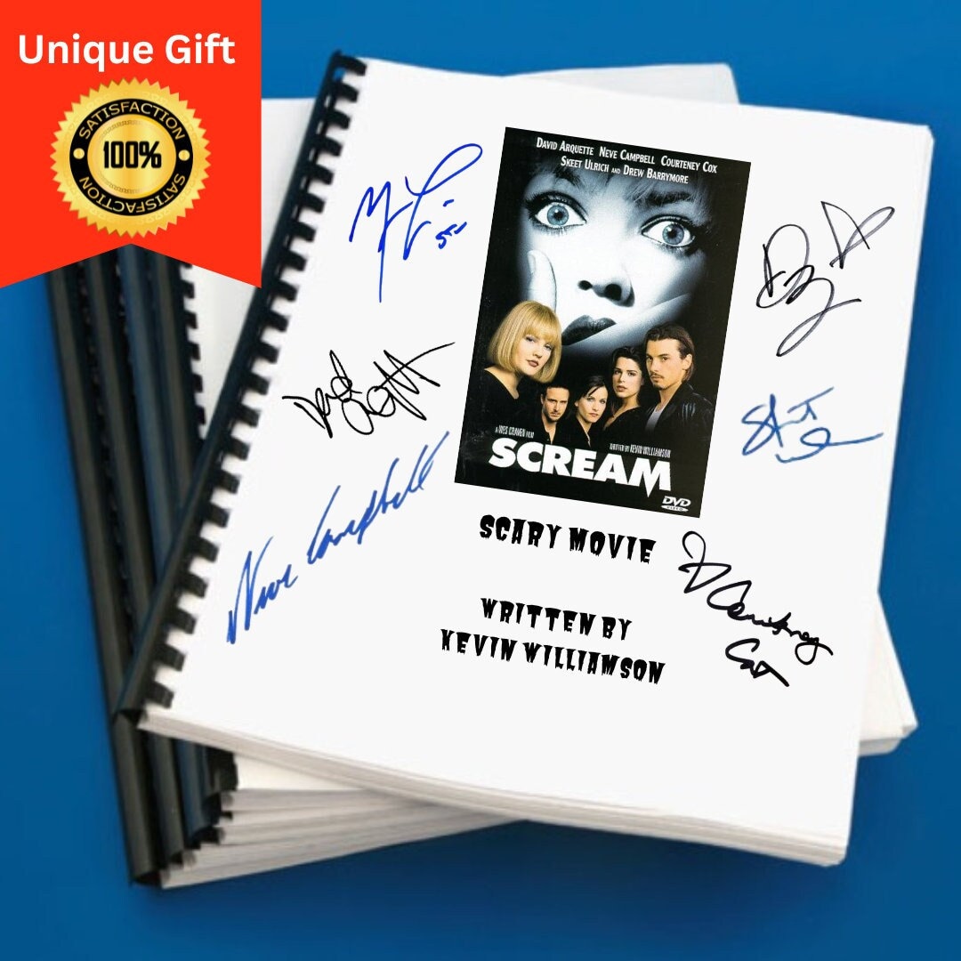 Scream 1 Movie Script Screenplay Gift for Film Buffs Gift for Movie ...