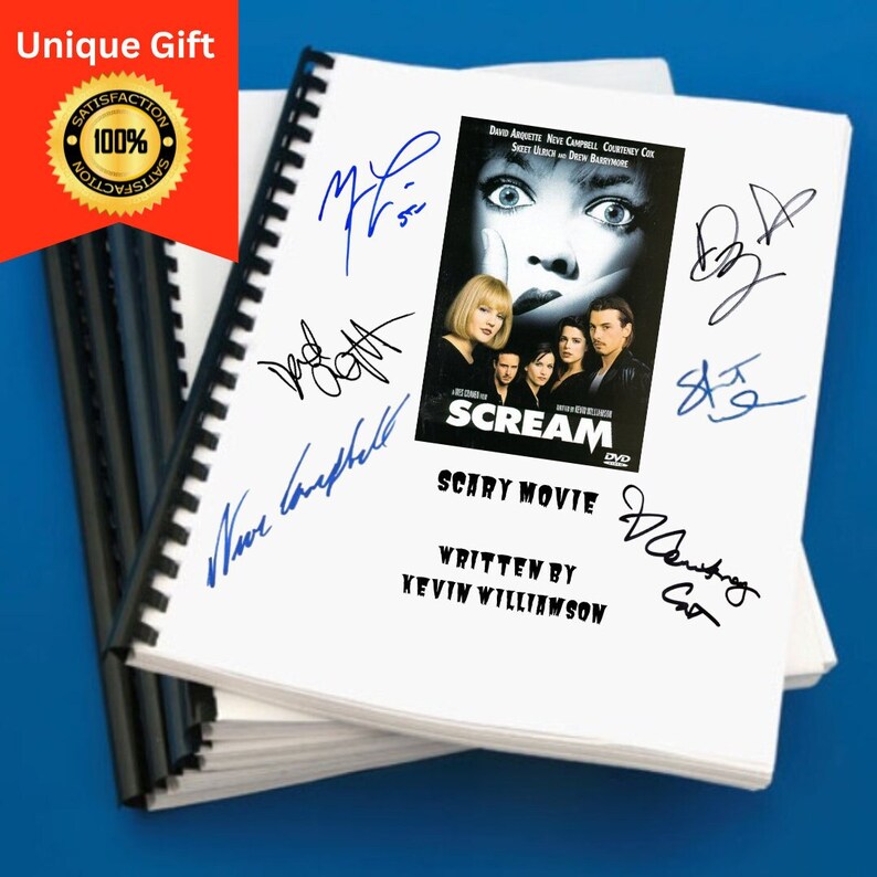 Scream 1 Movie Script Screenplay Gift for Film Buffs Gift for Movie ...