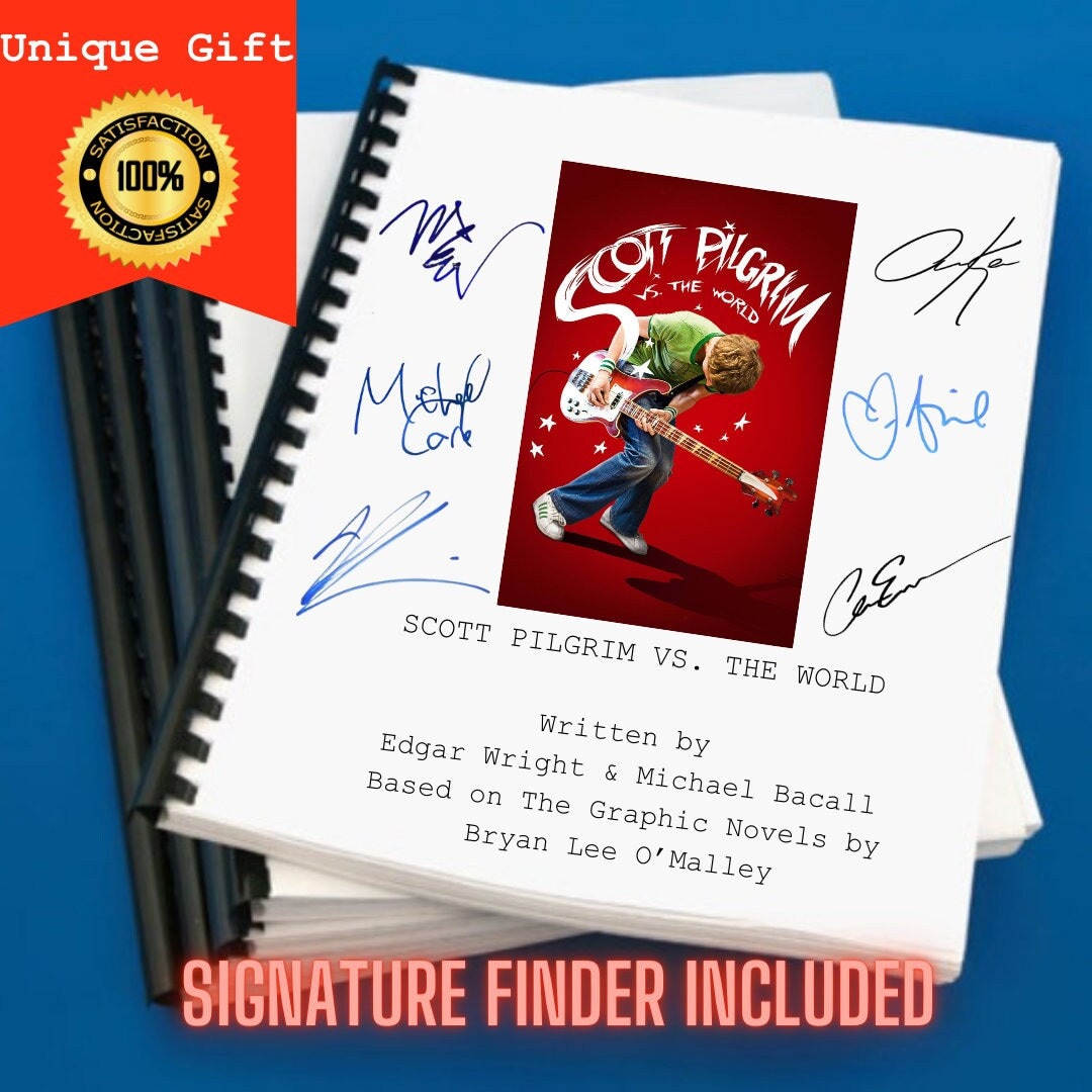 Scott Pilgrim VS. the World Movie Script Gift for Film Buffs Gift for ...