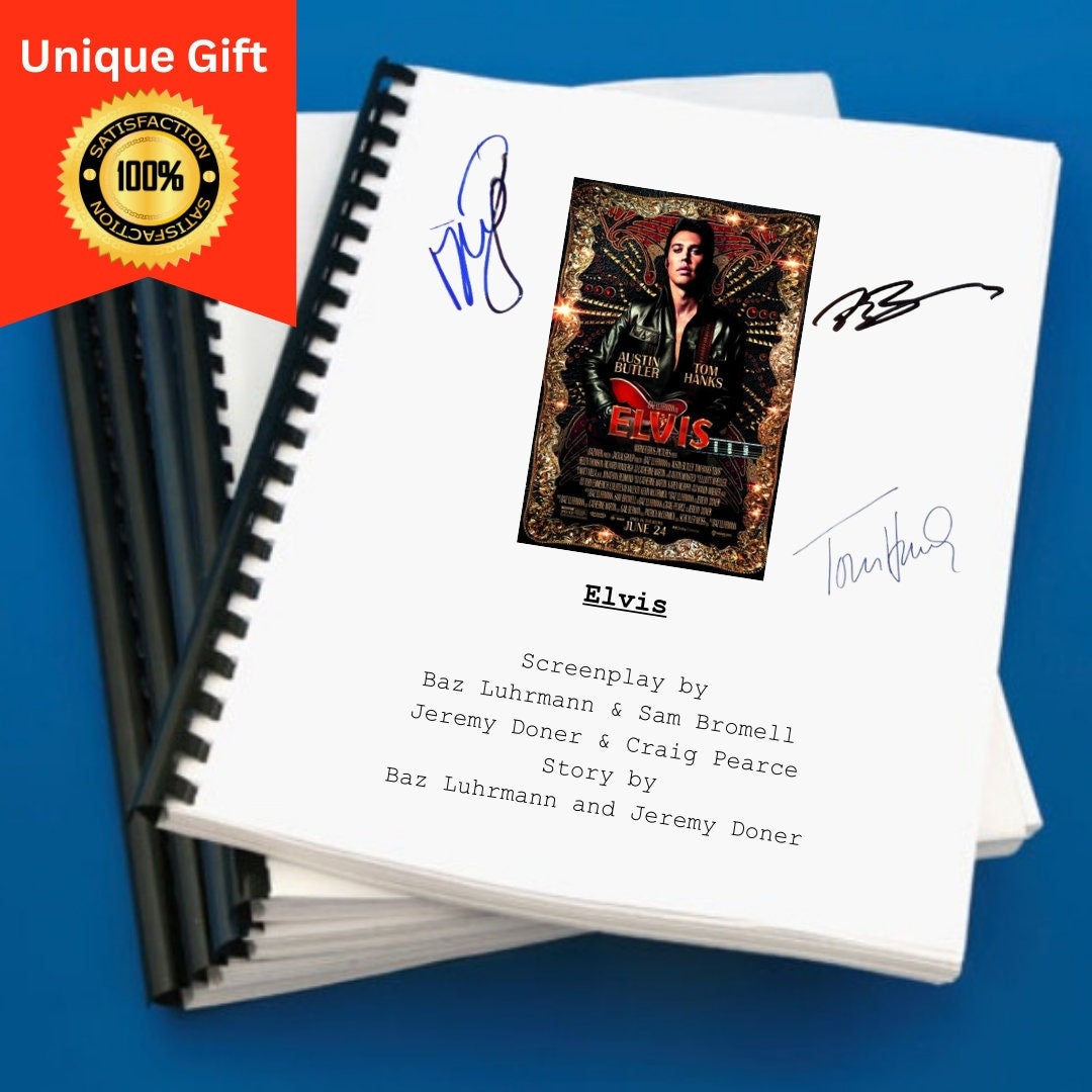 Elvis Movie Script Gift for Friends Screenplay Gift for Movie Lovers ...
