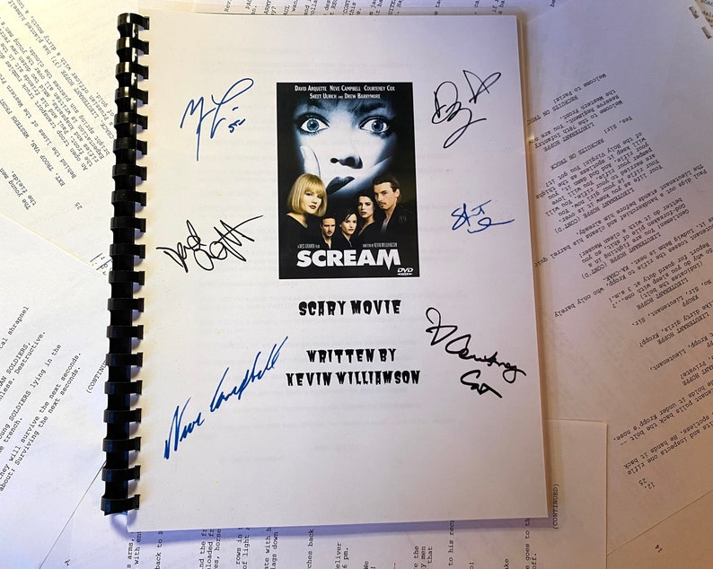 Scream 1 Movie Script Screenplay Gift for Film Buffs Gift for Movie ...