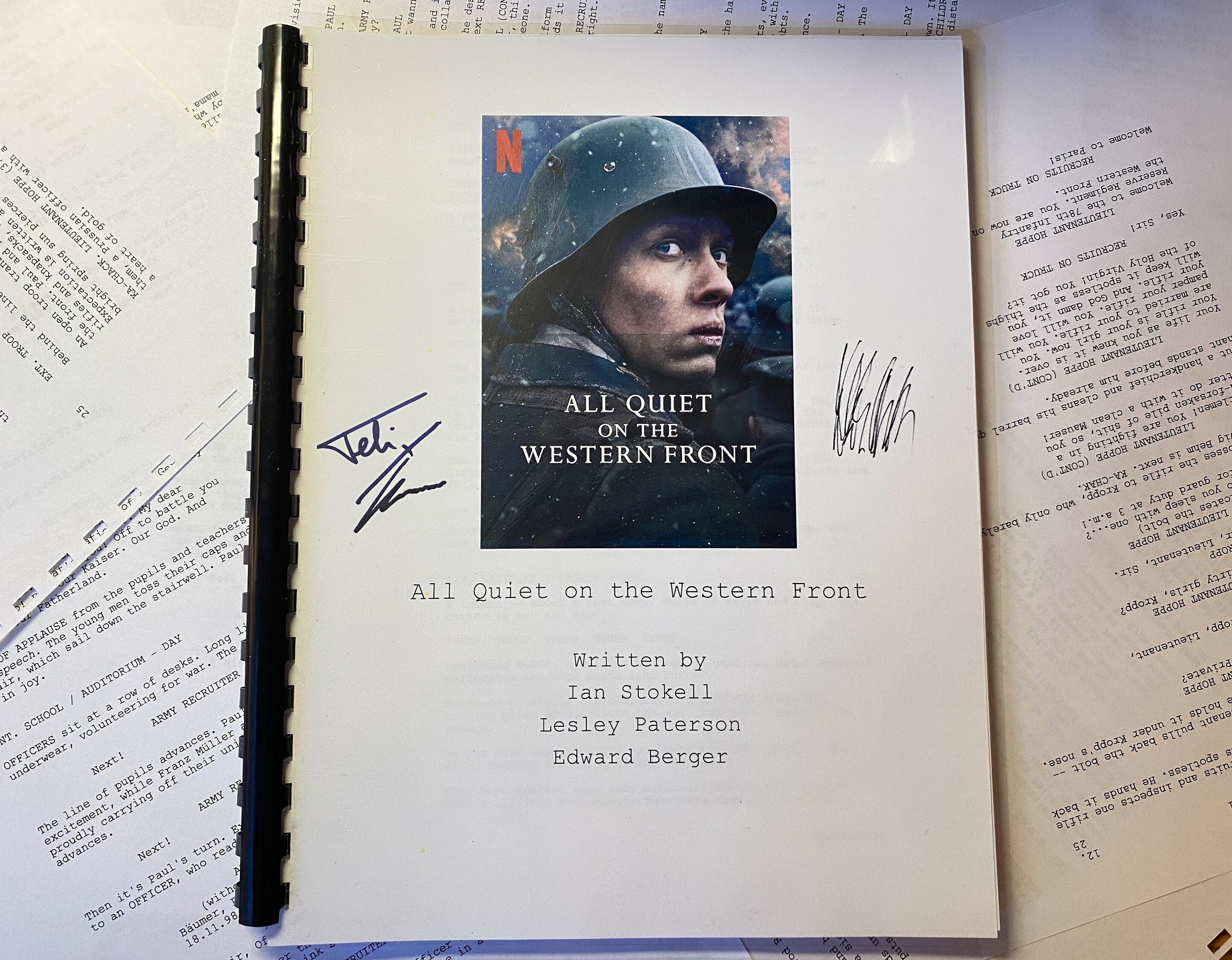 All Quiet on the Western Front Movie Script Screenplay Gift for Film ...