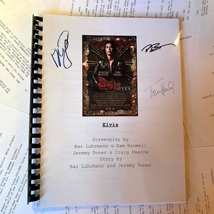 Elvis Movie Script Gift for Friends Screenplay Gift for Movie Lovers ...