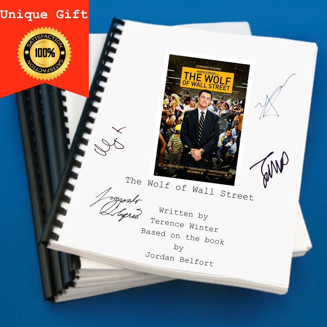 The Wolf of Wall Street Movie Script Screenplay Gift for Film Buffs ...