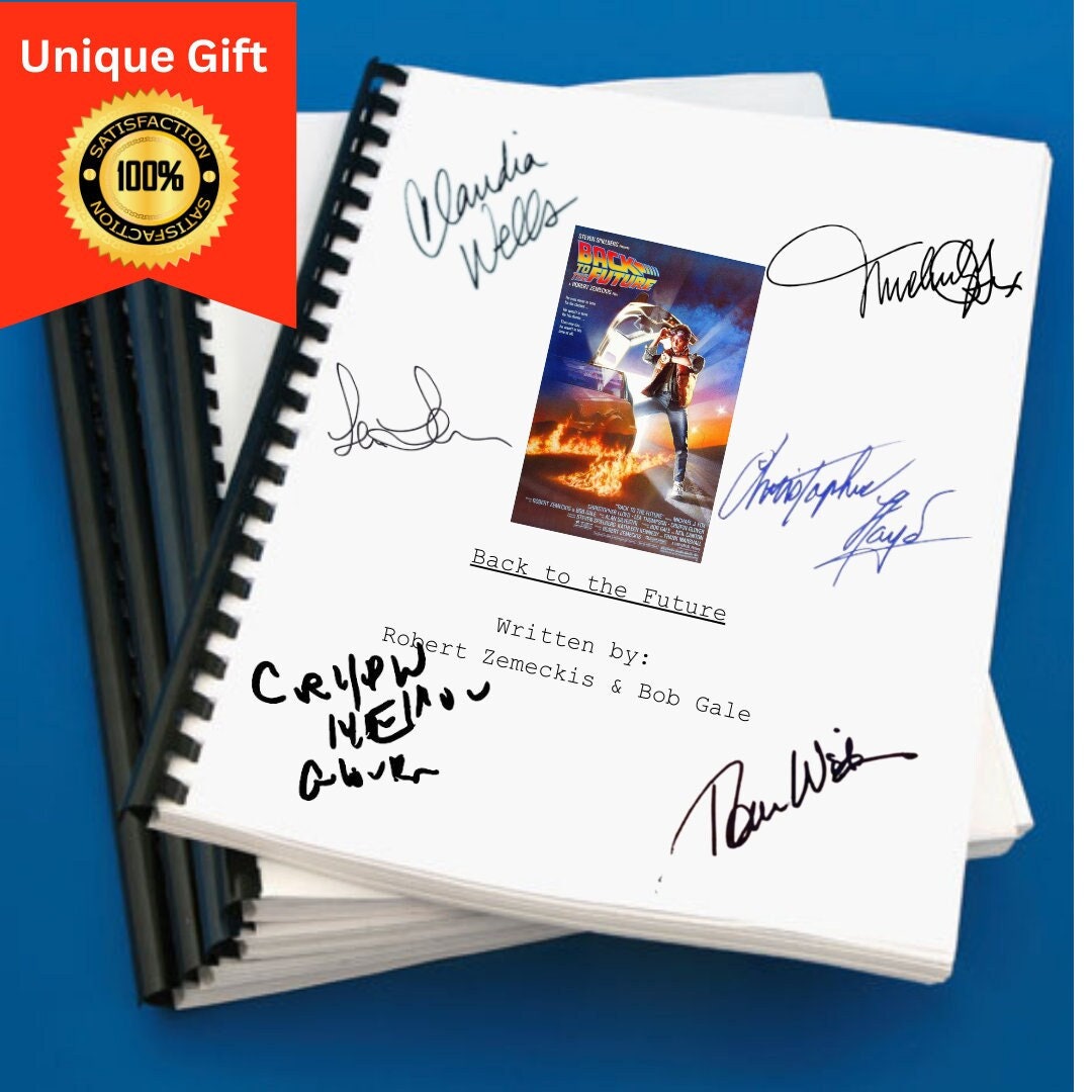 Back to the Future I Movie Script Gift for Friends Screenplay Gift for ...