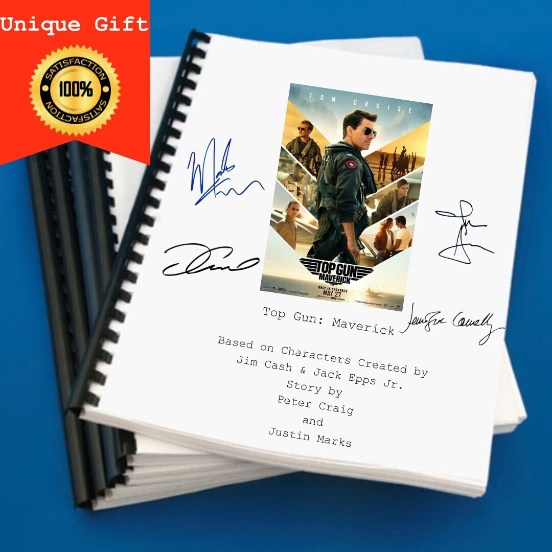 Top Gun: Maverick Movie Script Screenplay Gift for Film Buffs Gift for ...