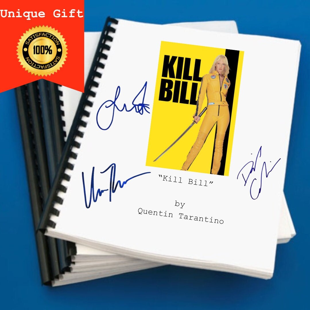 Kill Bill 1 Movie Script Screenplay Gift for Film Buffs Gift for Movie ...