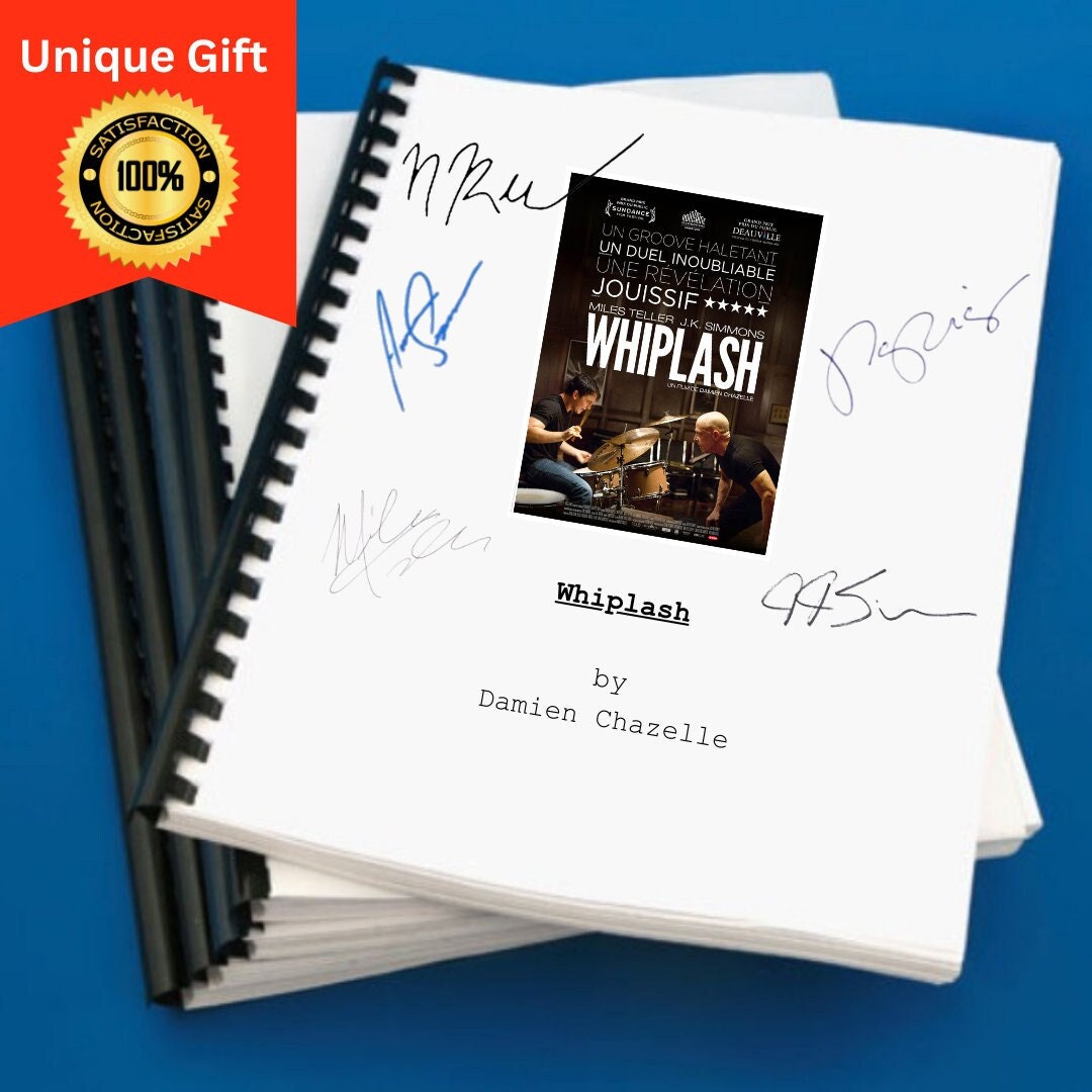 Whiplash Movie Script Gift for Film Buffs Gift for Movie Lovers Friends ...