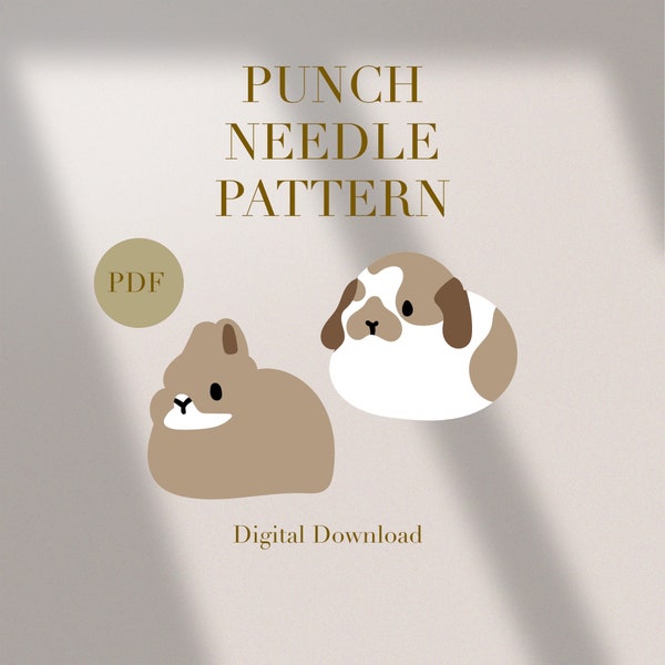 Rabbit Punch Needle Pattern - Etsy