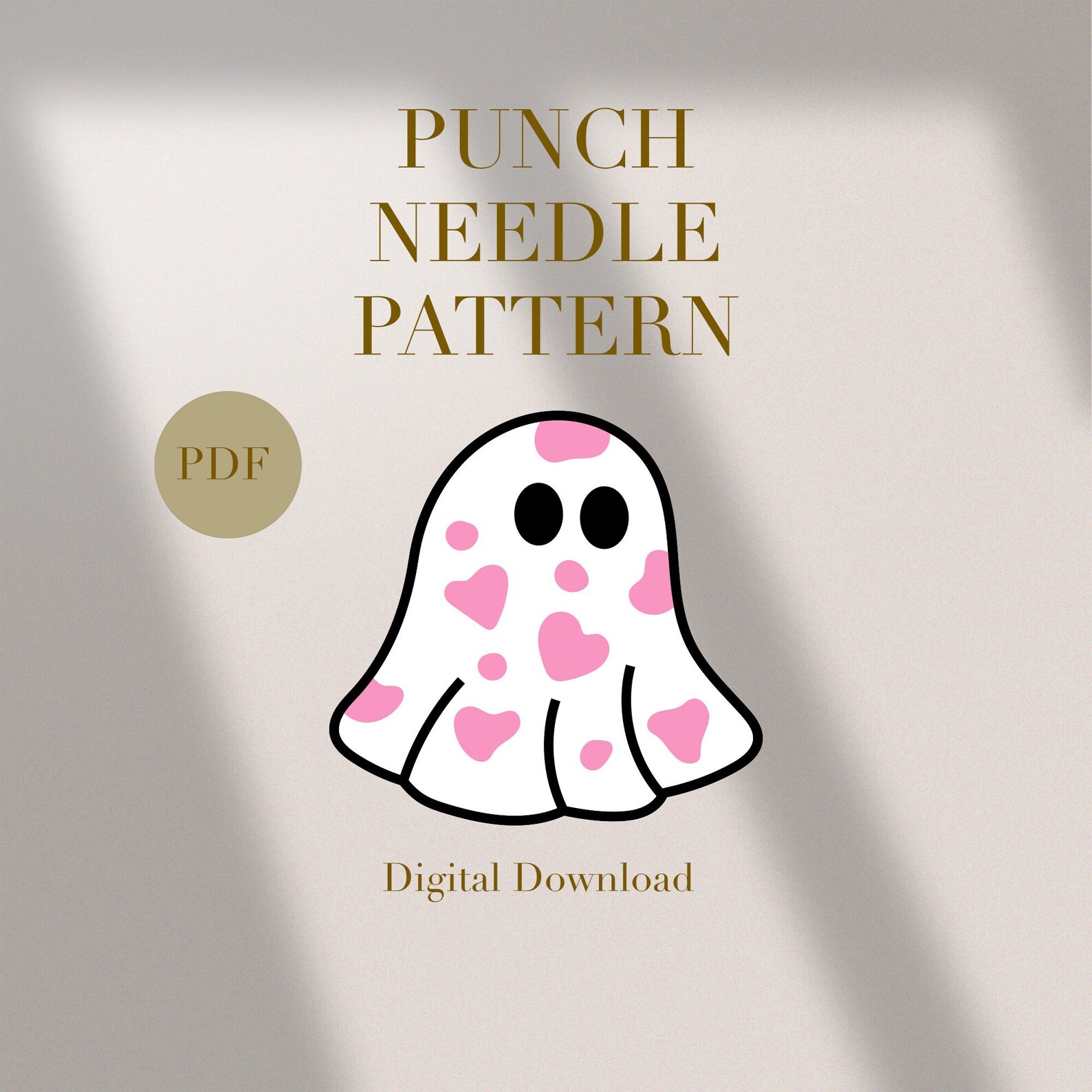 Ghost Mug Rug Punch Needle PDF Pattern for Beginners Instant Download ...