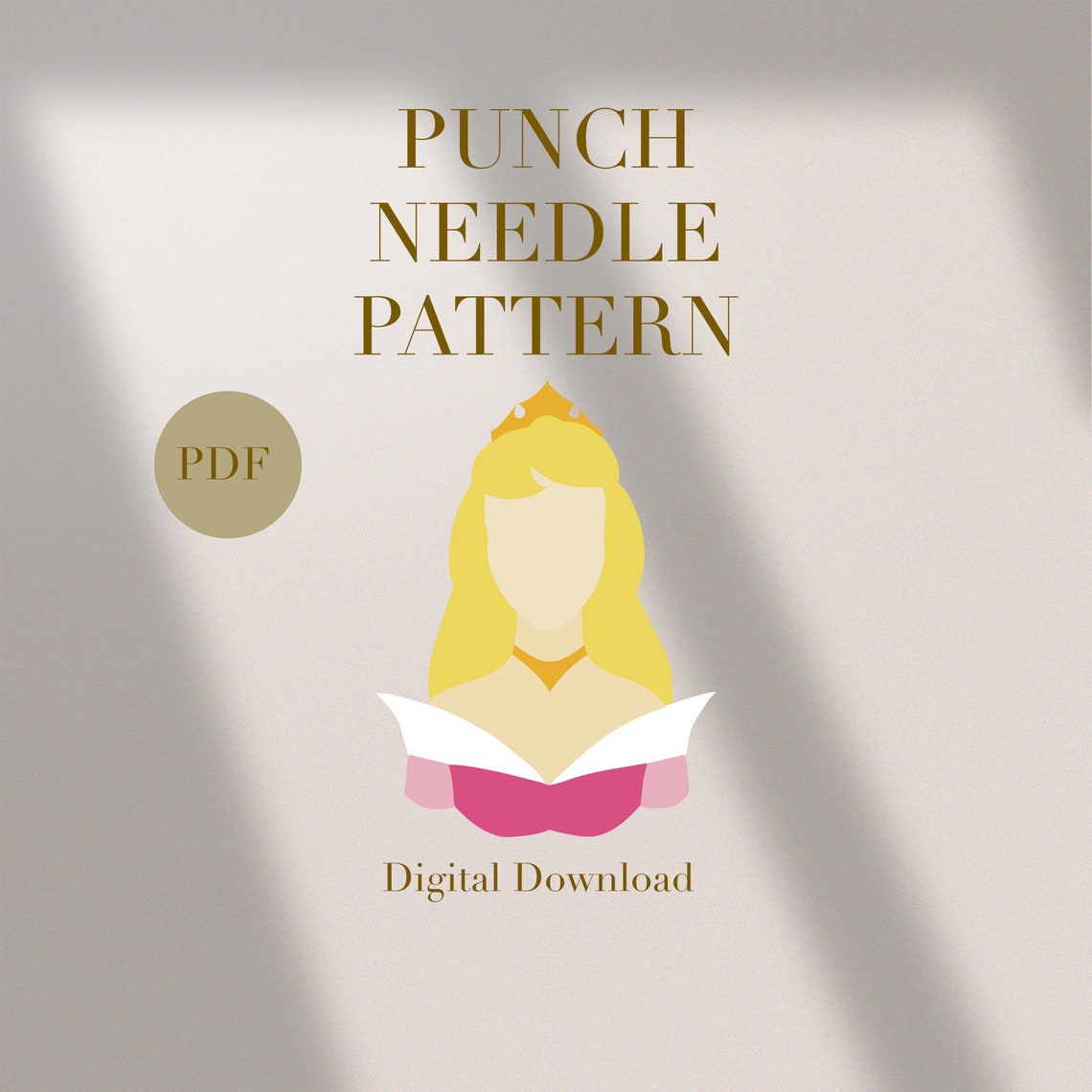Princess Fairytale Mug Rug Punch Needle PDF Pattern for Beginners ...