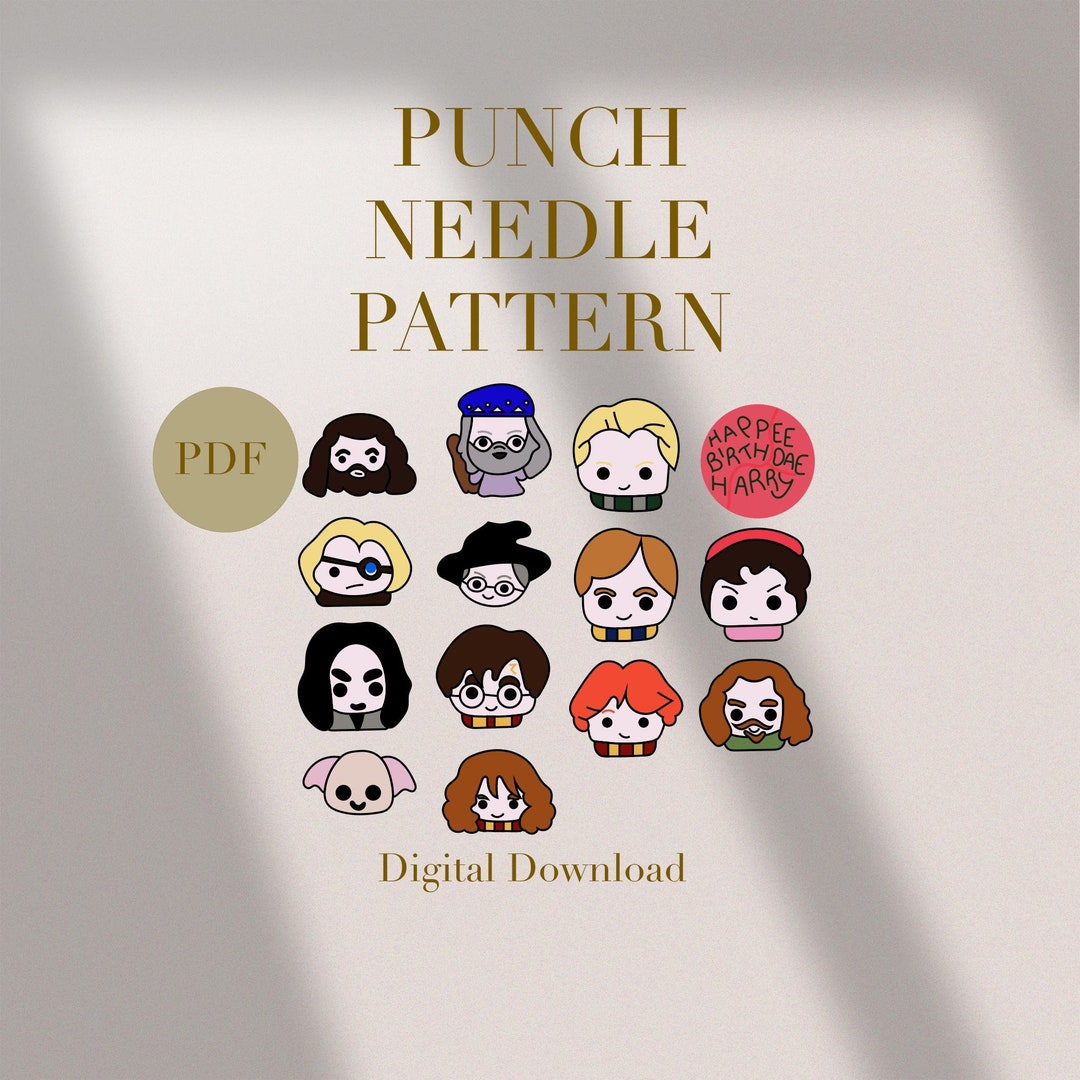 Hogwarts Express Golden Snitch Scar Sorting Hat Punch Needle PDF ...