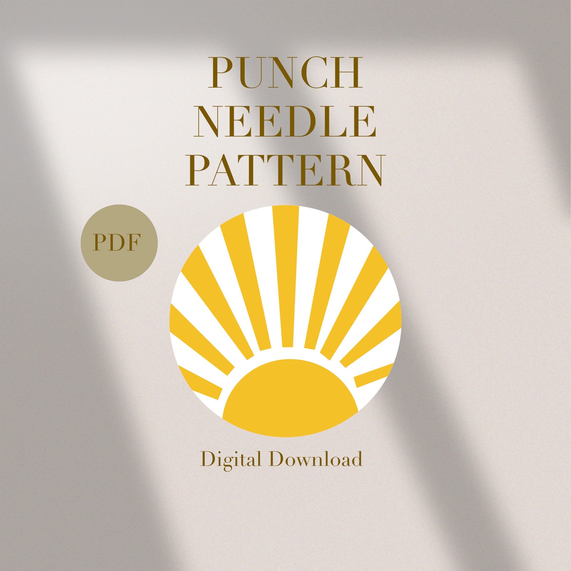 Sun Sunny Shinny up Mug Rug Punch Needle PDF Pattern Beginners Instant ...