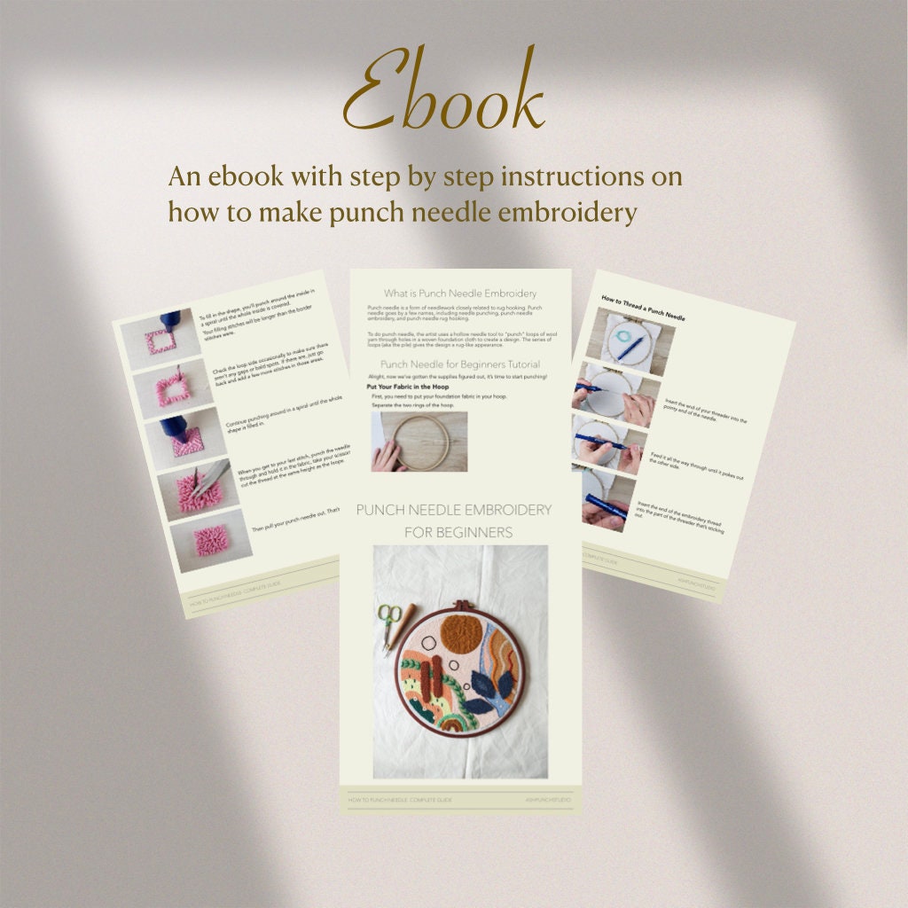 Paw Cat Kitten Mug Rug Punch Needle PDF Pattern for Beginners Instant ...