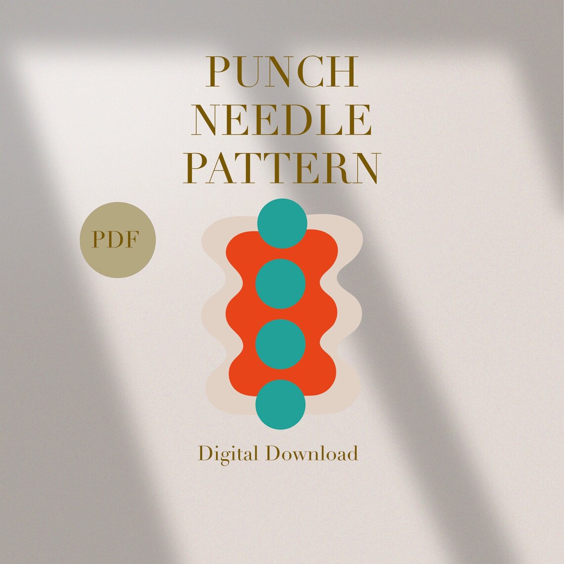 Abstract Mug Rug Punch Needle PDF Pattern for Beginners Instant ...