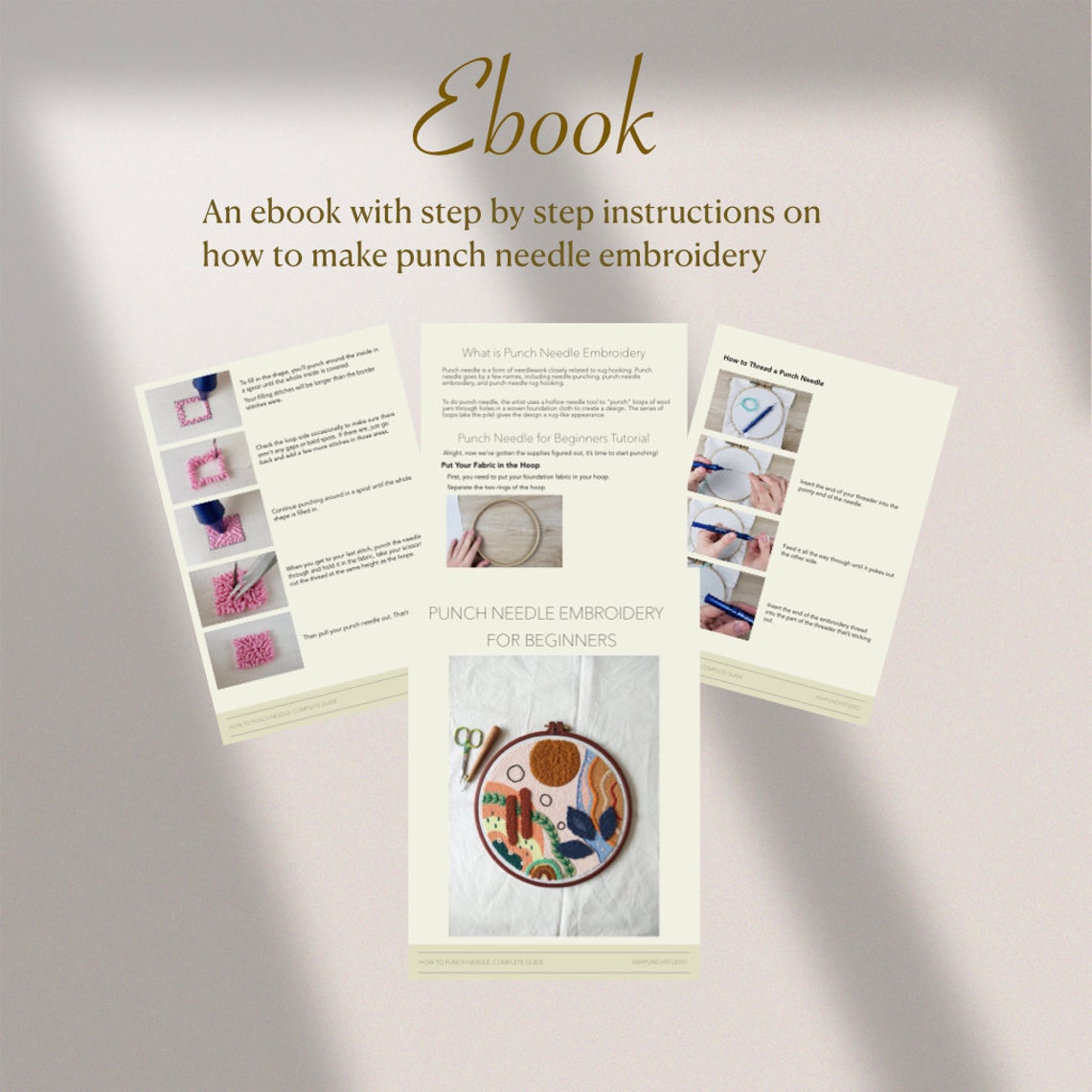 Checkered Circle Checkers Mug Rug Punch Needle PDF Pattern Beginners ...