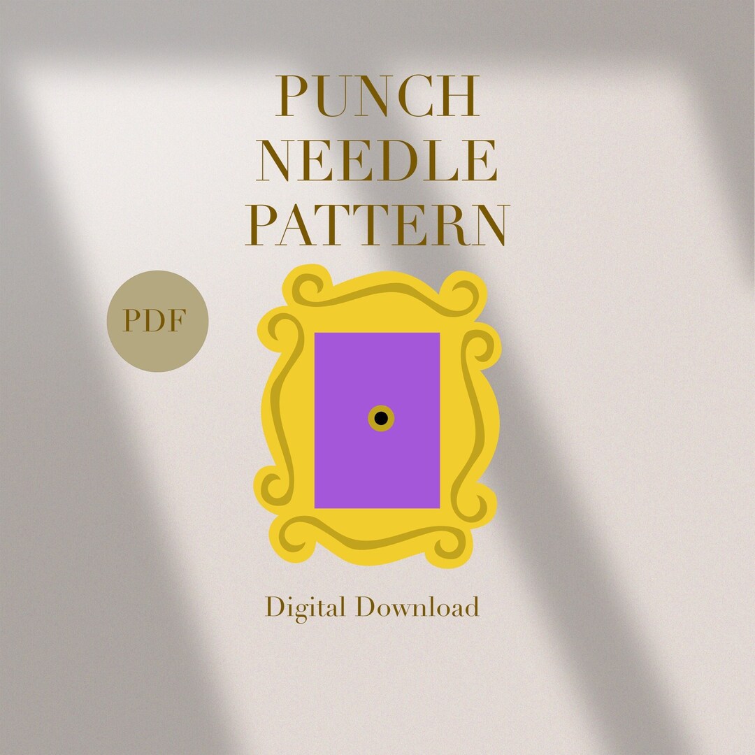 Friends Monica's Door Mug Rug Punch Needle PDF Pattern for Beginners ...