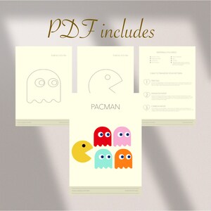 Pacman Arcade Game Mug Rug Punch Needle PDF Pattern for Beginners ...