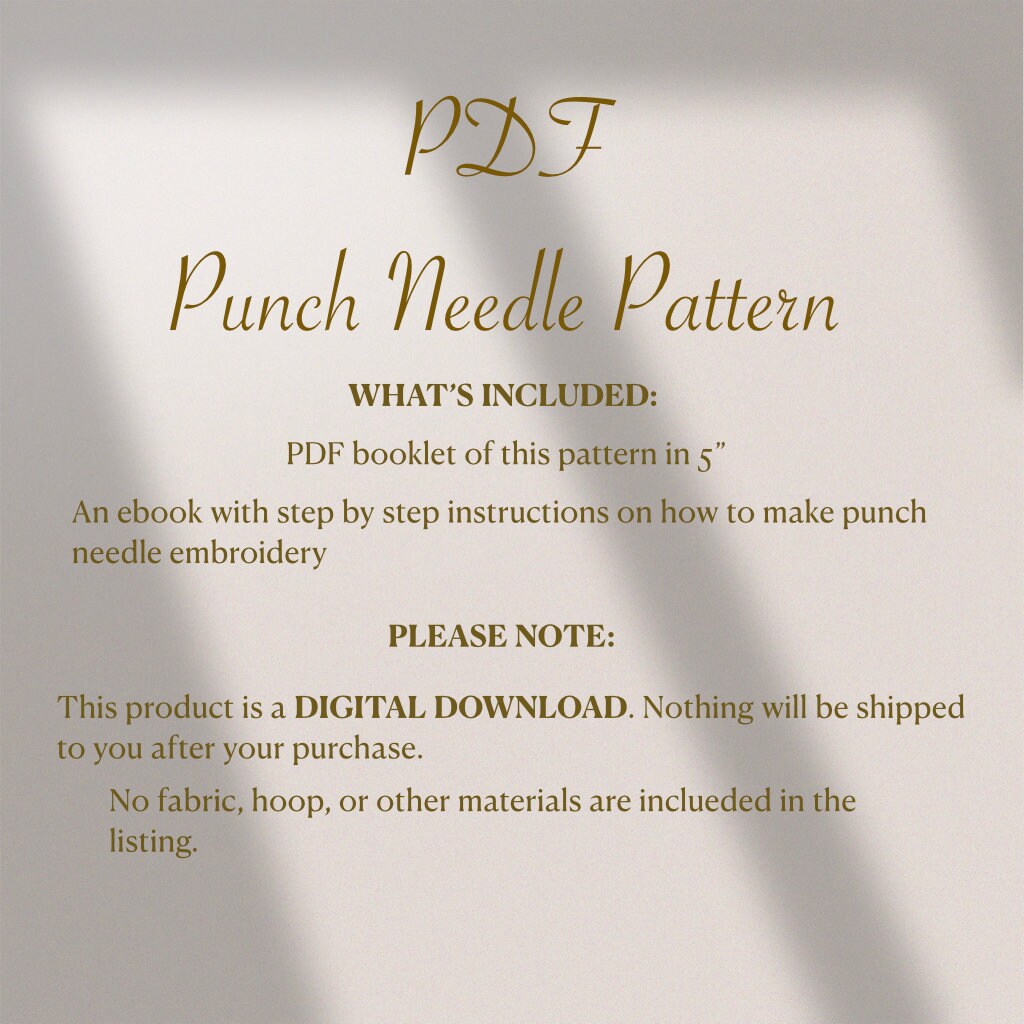 Checkered Circle Checkers Mug Rug Punch Needle PDF Pattern Beginners ...