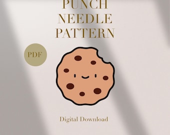 Checkered Circle Design Mug Rug Punch Needle PDF Pattern Beginners ...