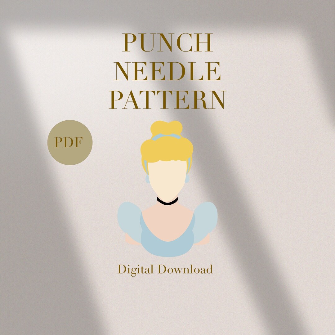 Princess Fairytale Mug Rug Punch Needle PDF Pattern for Beginners ...