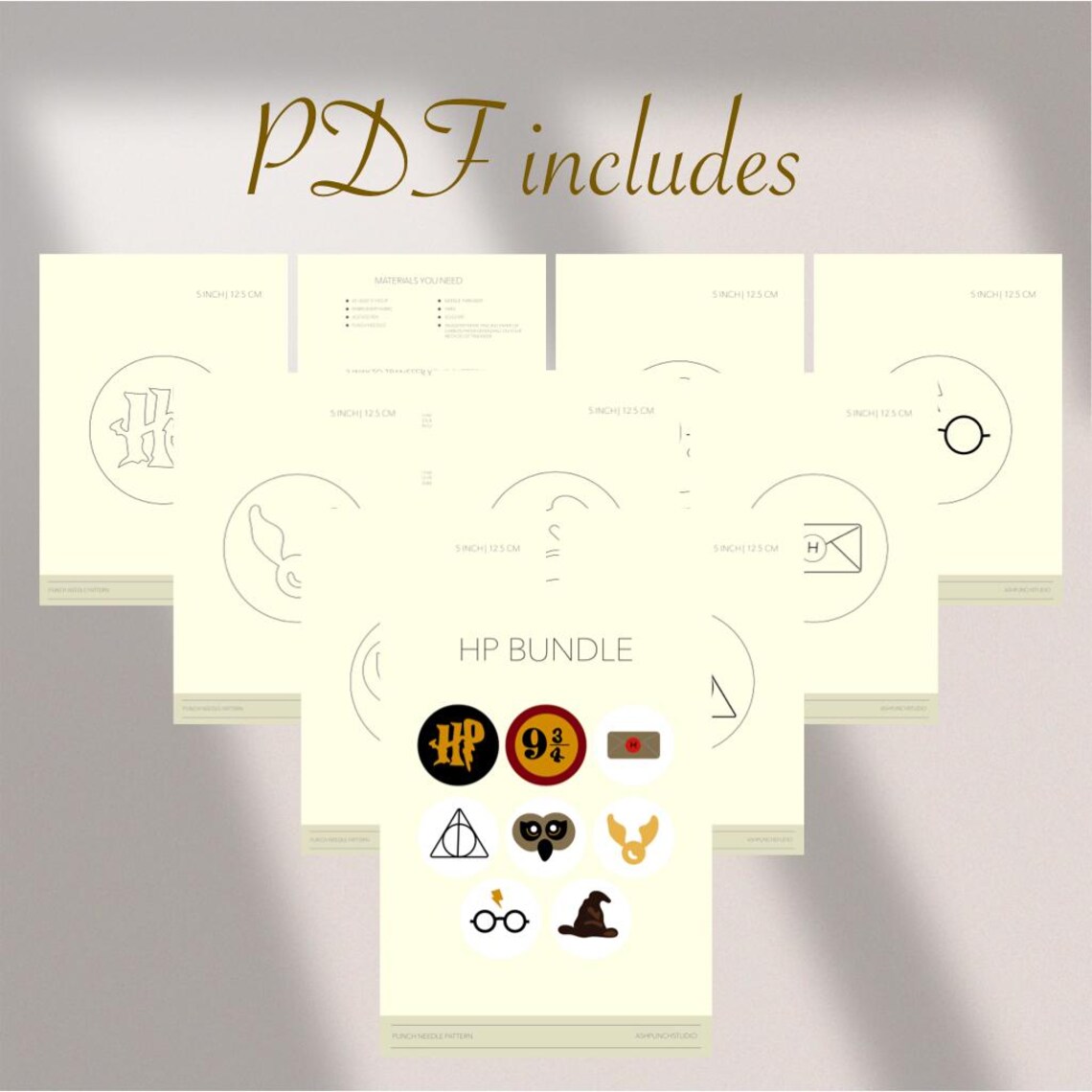 Hogwarts Express Golden Snitch Scar Sorting Hat Punch Needle PDF ...