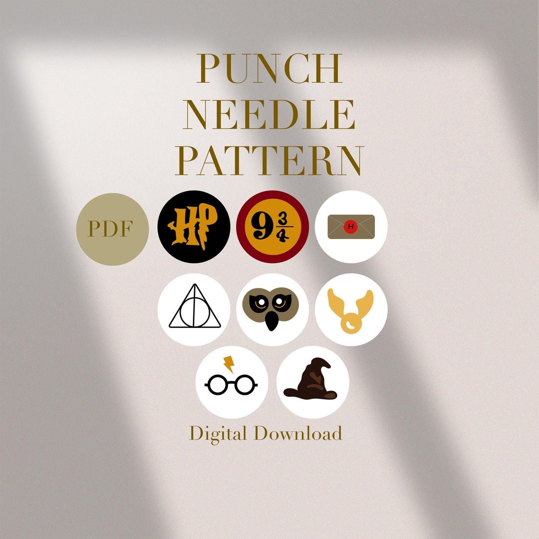 Hogwarts Express Golden Snitch Scar Sorting Hat Punch Needle PDF ...