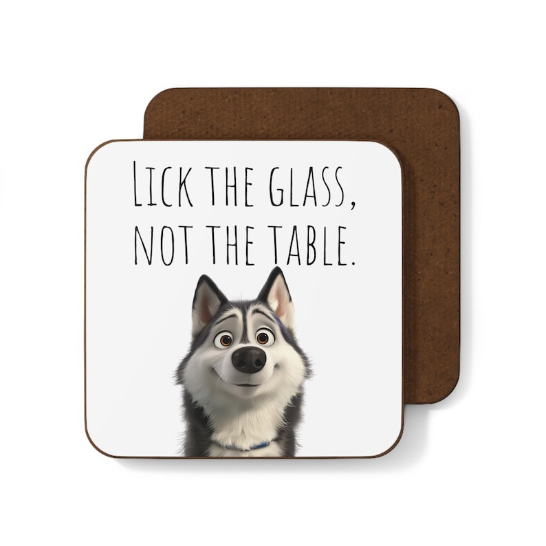 Personalized Funny Dog Saying Coaster Set, Custom Pet Hardboard Bottom ...