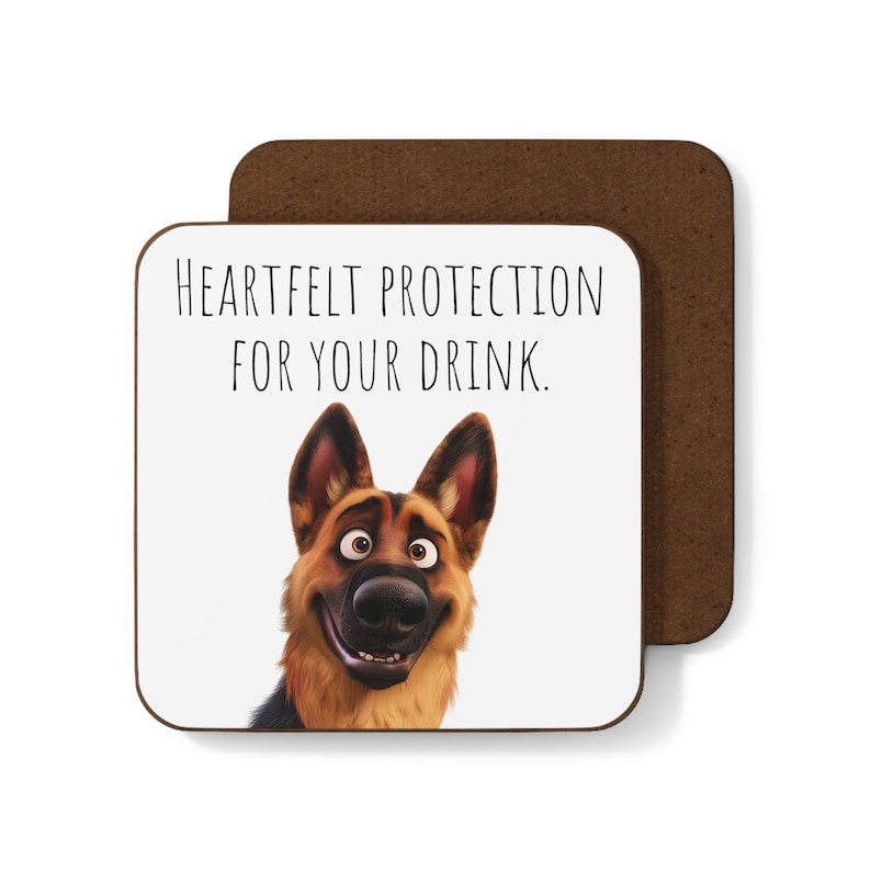Personalized Funny Dog Saying Coaster Set, Custom Pet Hardboard Bottom ...