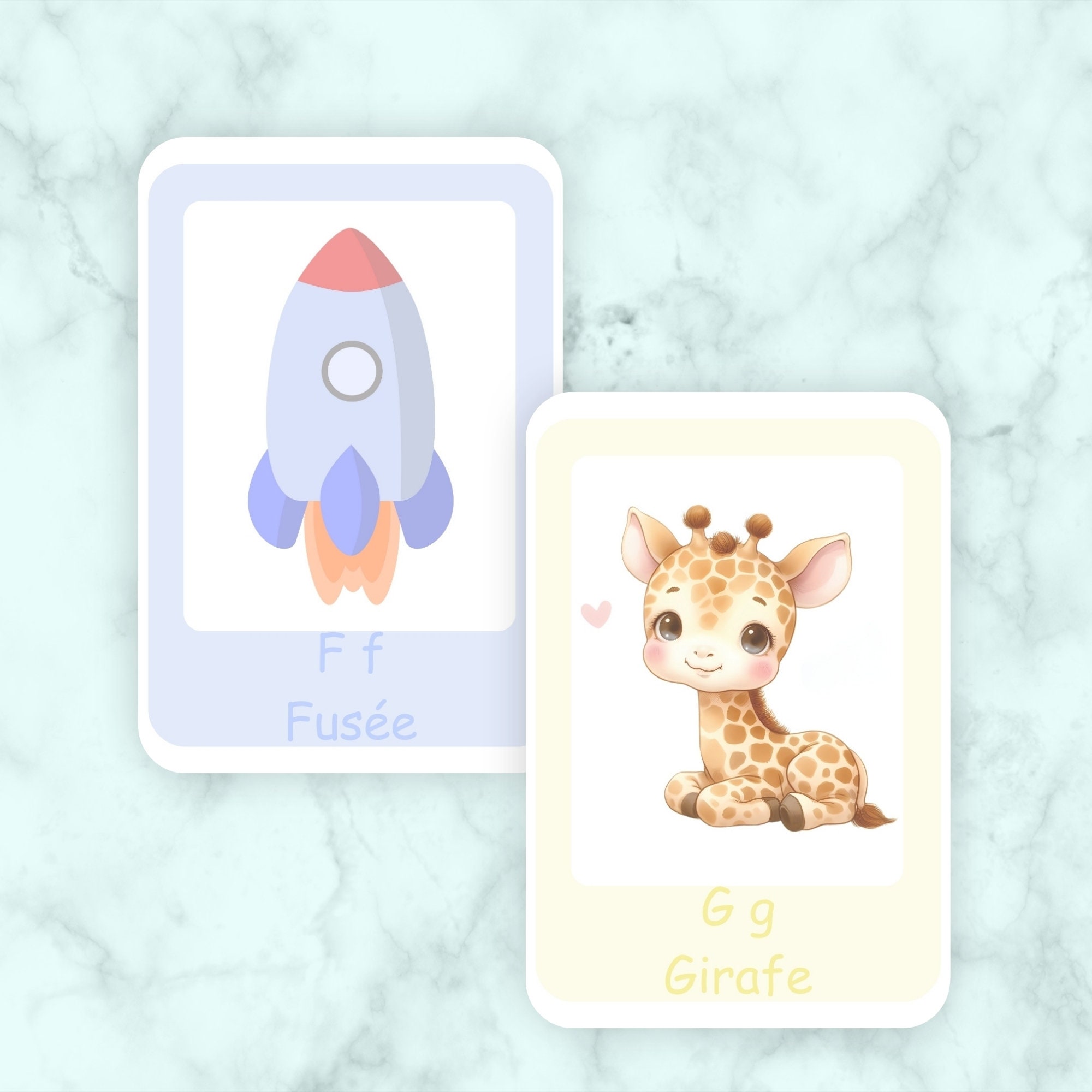 French Alphabet Flashcards, Digital Download, Montessori, Printable ...