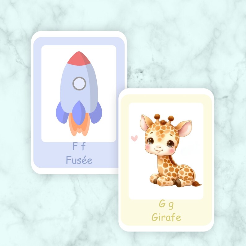 French Alphabet Flashcards, Digital Download, Montessori, Printable ...