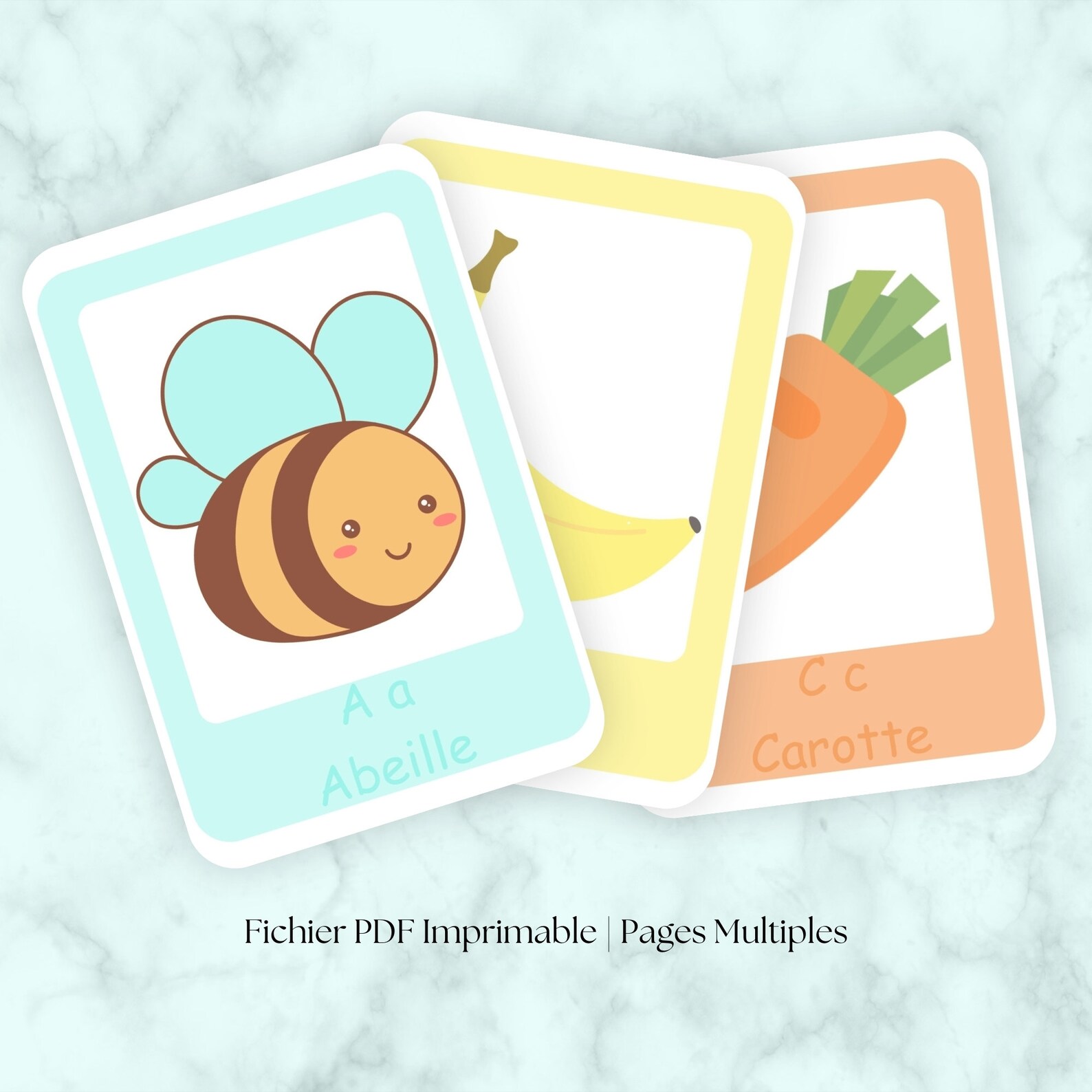 French Alphabet Flashcards, Digital Download, Montessori, Printable ...