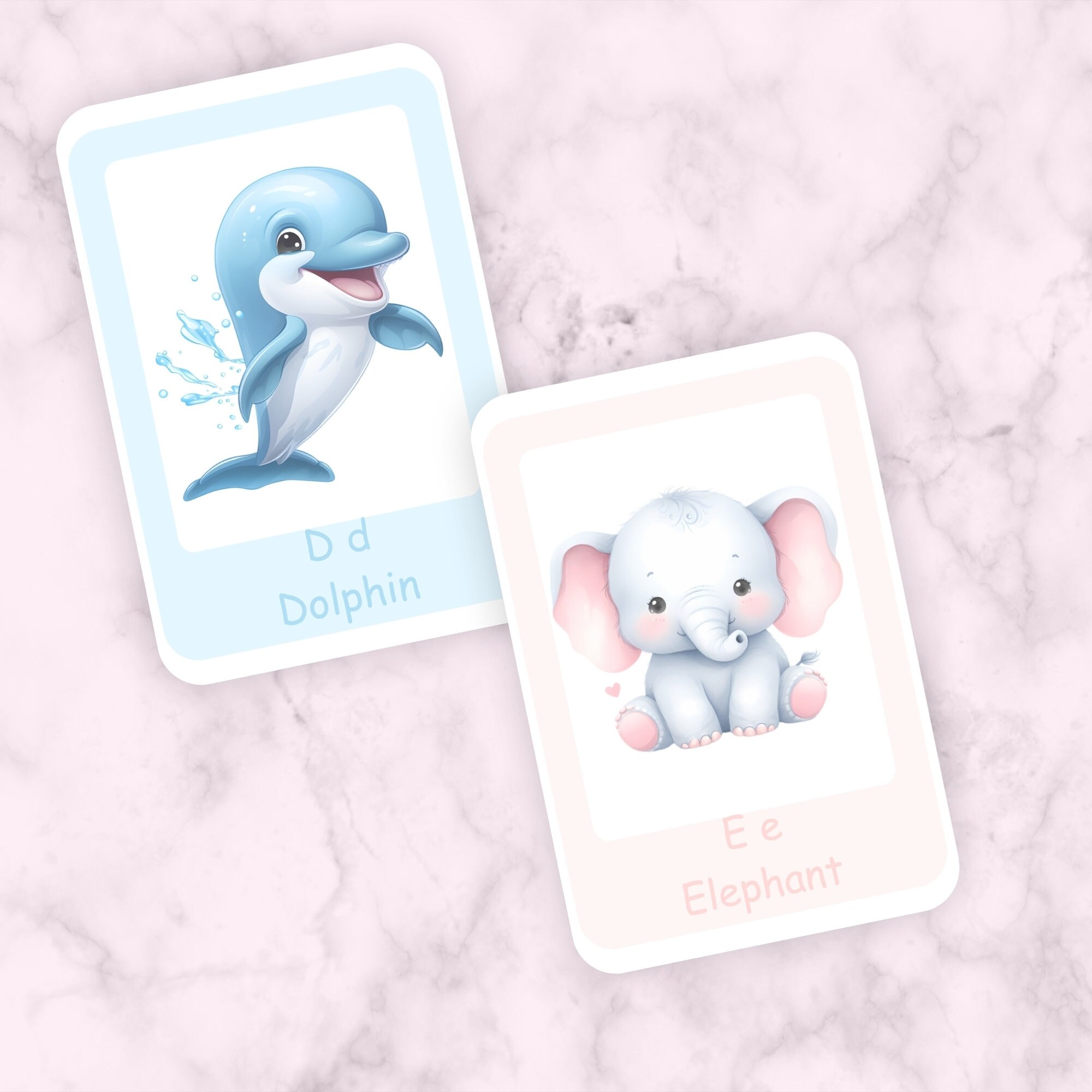 Printable Alphabet Flash Cards, Toddlers Preschool Early Learning ...