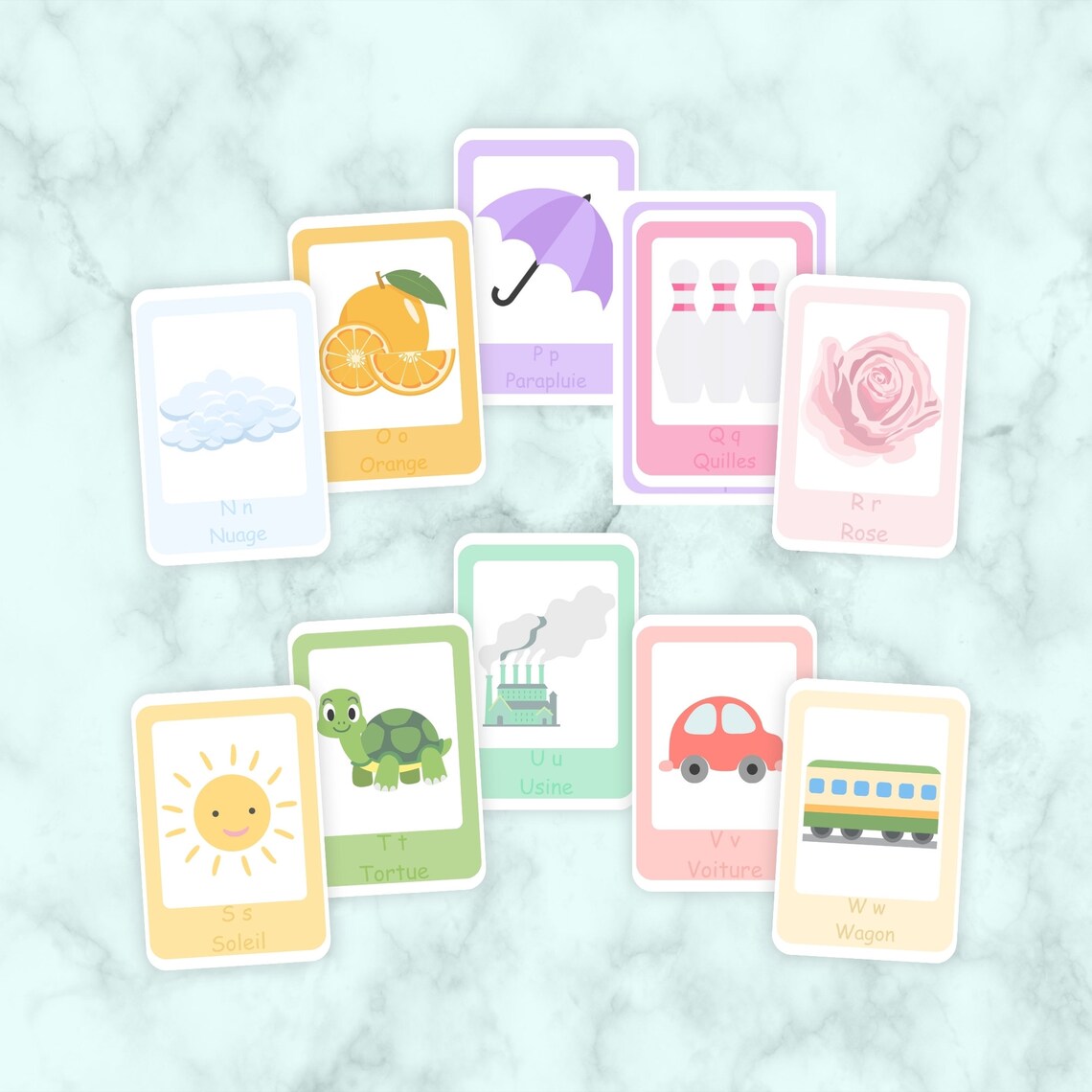 French Alphabet Flashcards, Digital Download, Montessori, Printable ...