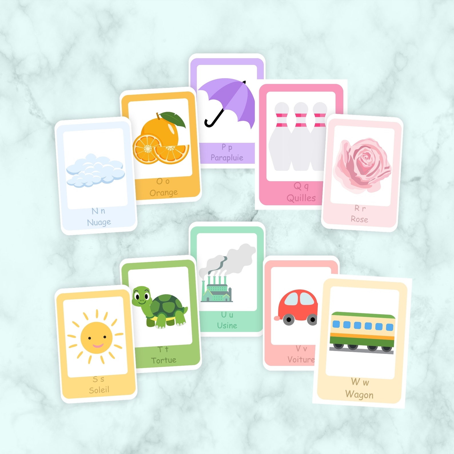 French Alphabet Flashcards, Digital Download, Montessori, Printable ...