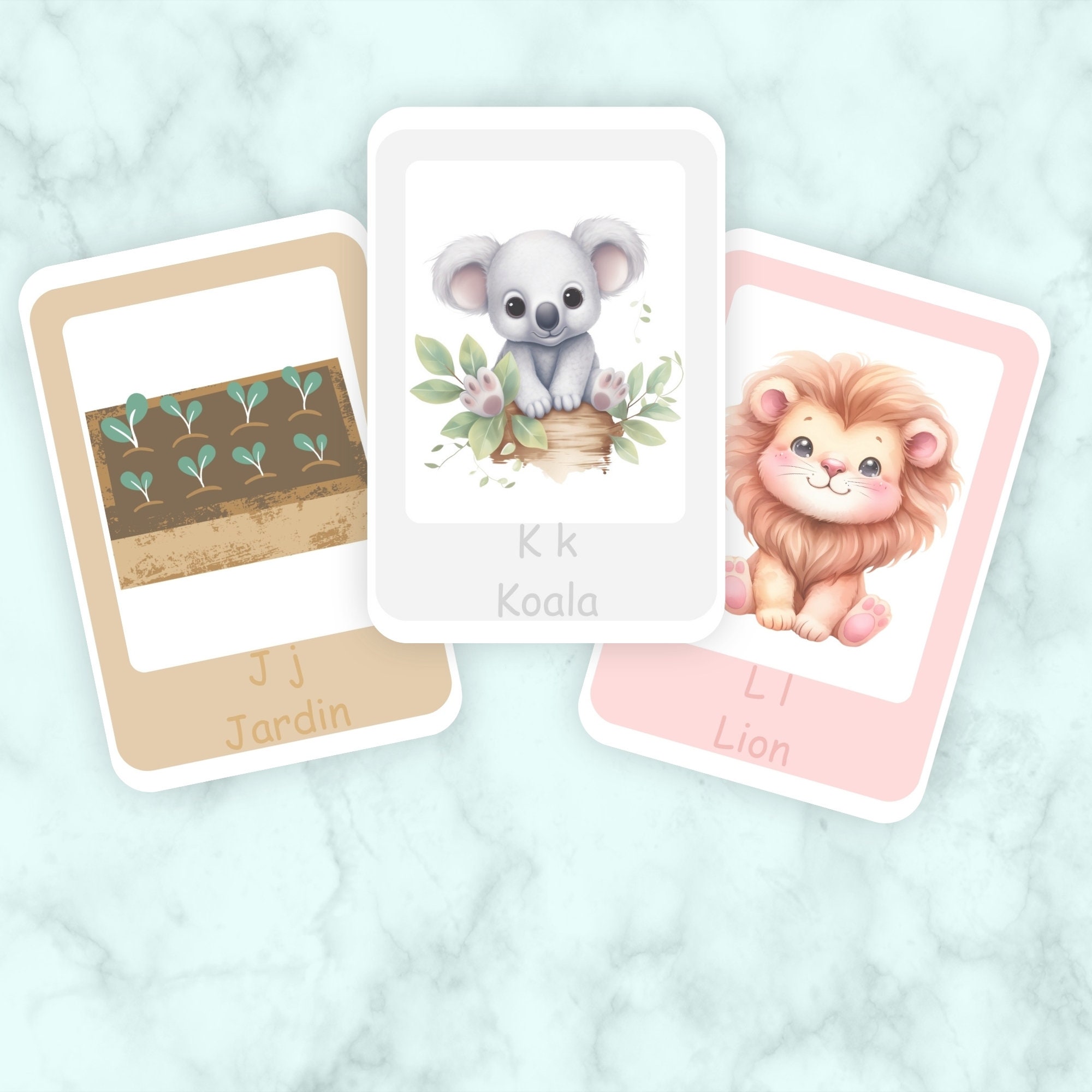 French Alphabet Flashcards, Digital Download, Montessori, Printable ...