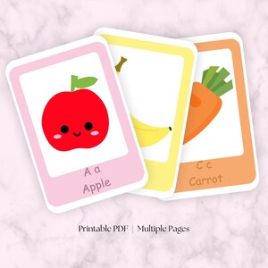 Printable Alphabet Flash Cards, Toddlers Preschool Early Learning ...