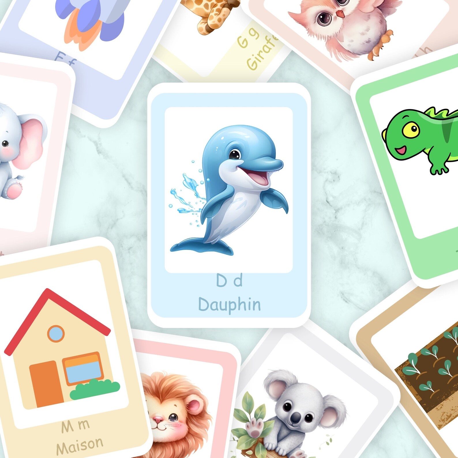 French Alphabet Flashcards, Digital Download, Montessori, Printable ...