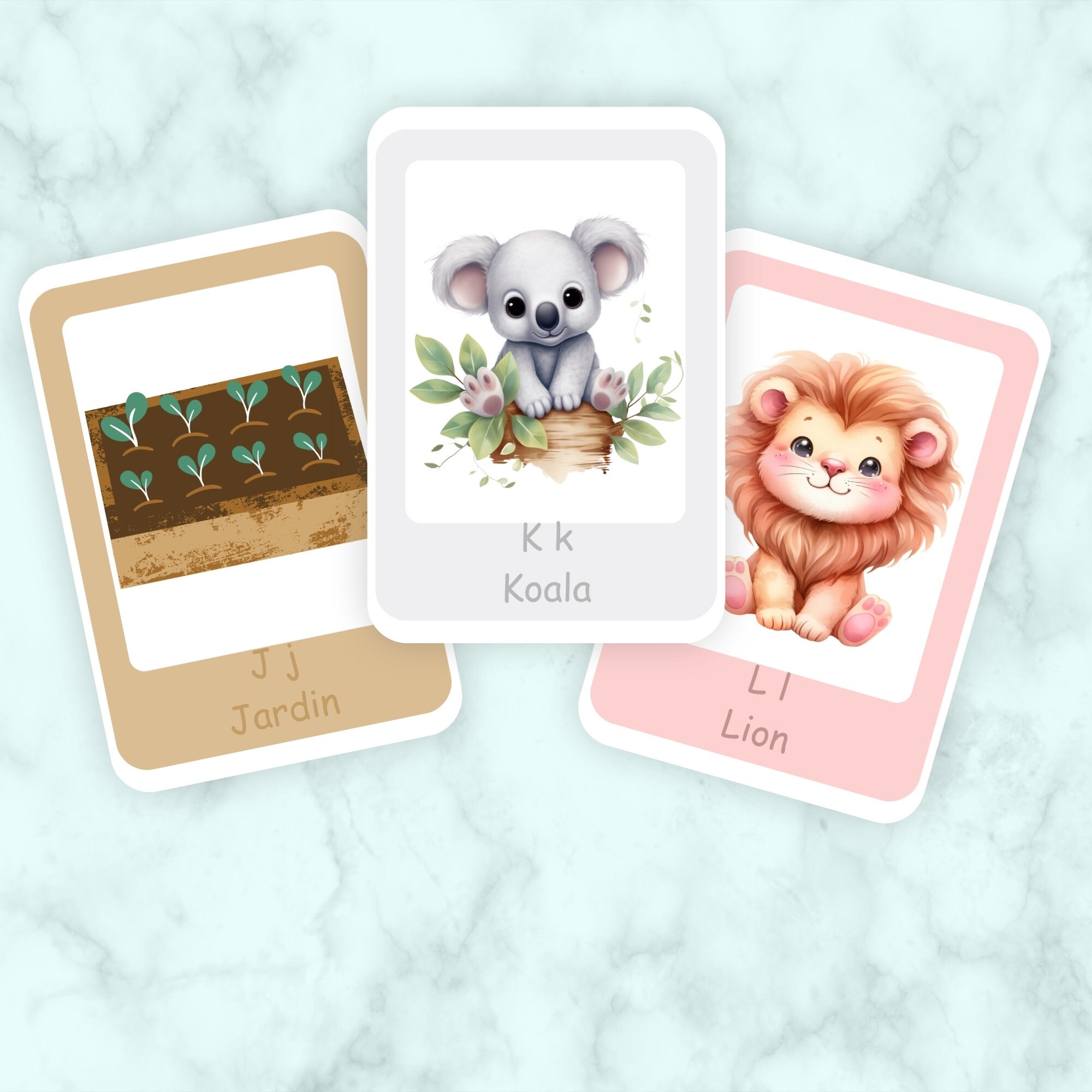 French Alphabet Flashcards, Digital Download, Montessori, Printable ...