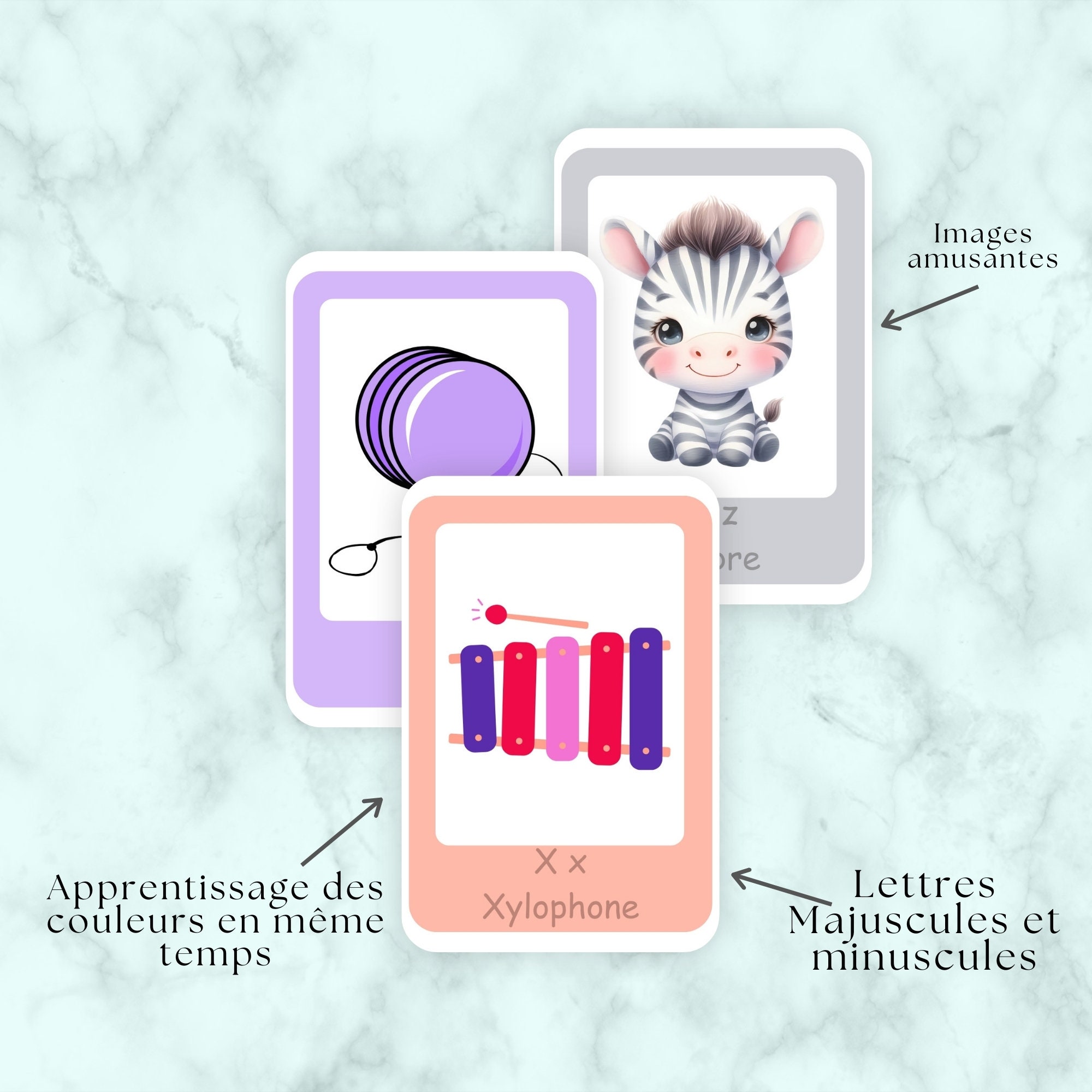 French Alphabet Flashcards, Digital Download, Montessori, Printable ...