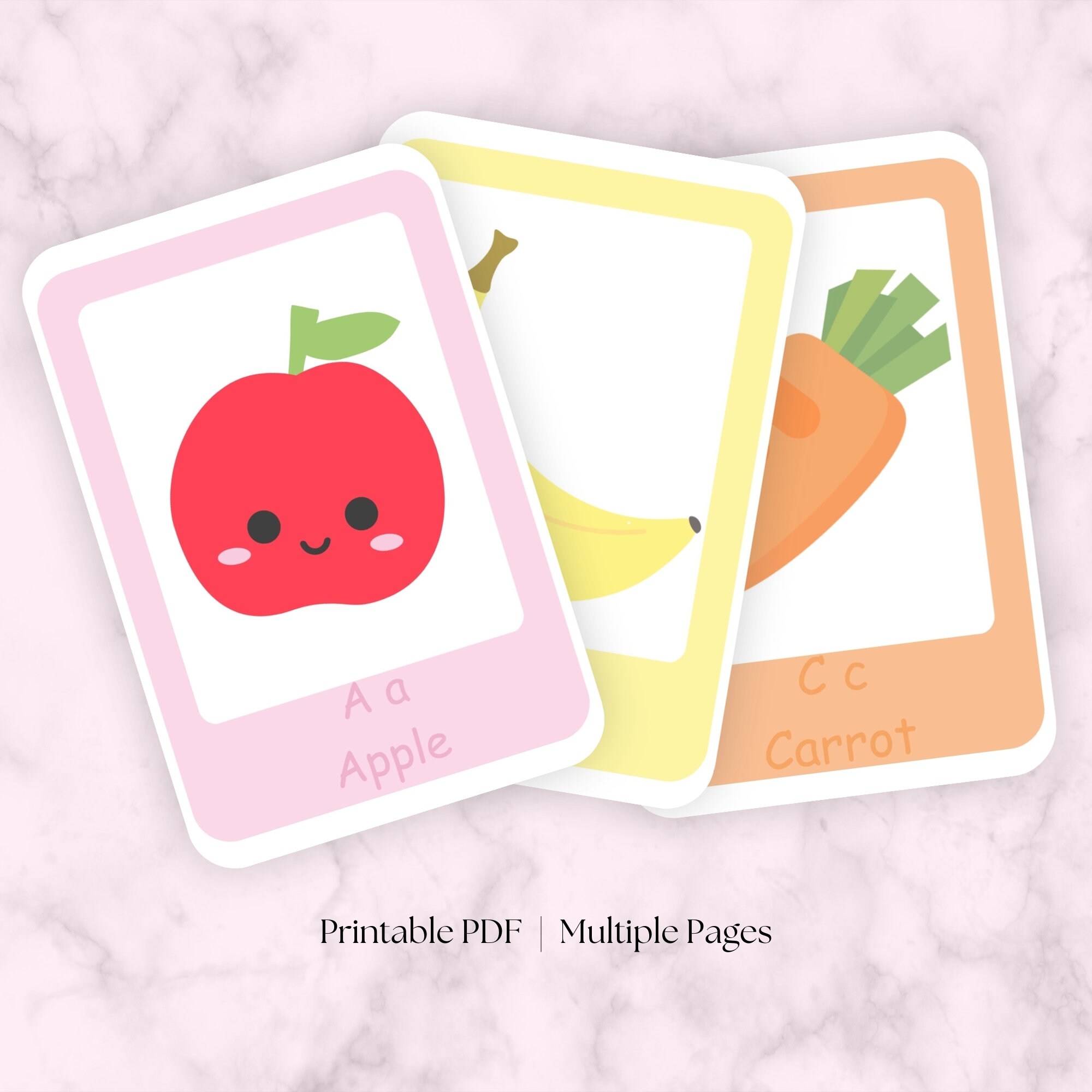 Printable Alphabet Flash Cards, Toddlers Preschool Early Learning ...